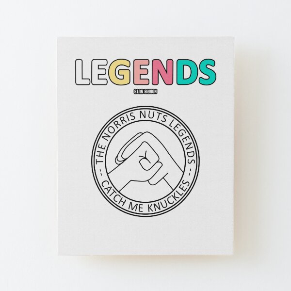 "Norris Nuts Legends - Catch Me Knuckles" Mounted Print for Sale by ...