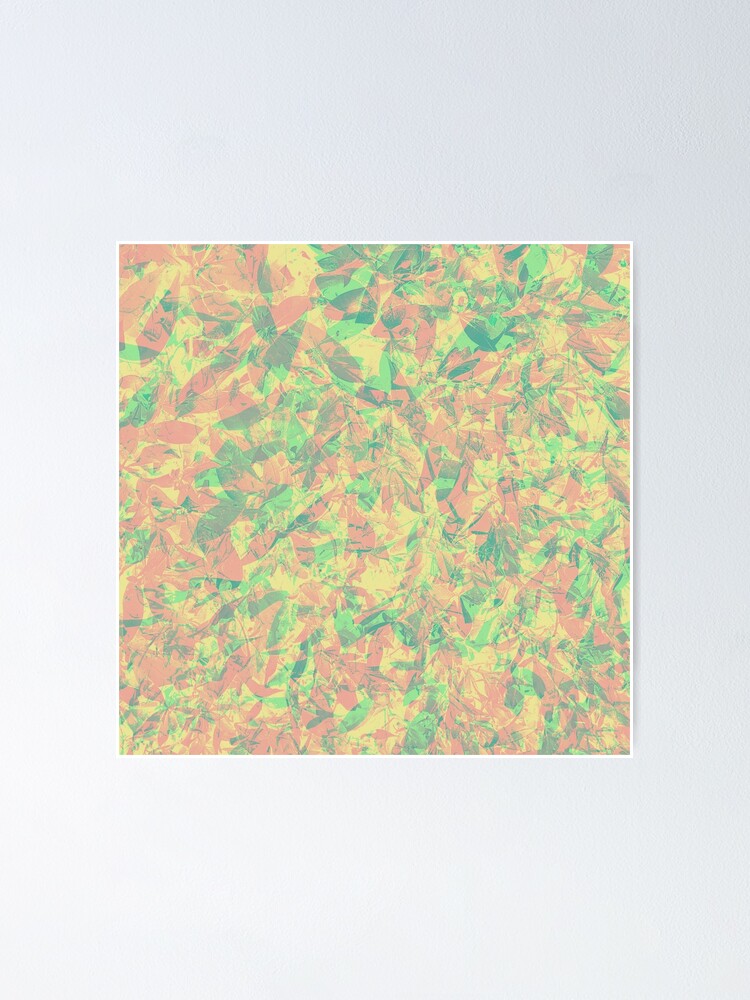 " Cluster of pink ,turquoise, and white leaves " Poster for Sale by ...