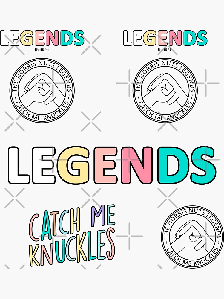 "Norris Nuts Legends - Catch Me Knuckles" Sticker for Sale by ...
