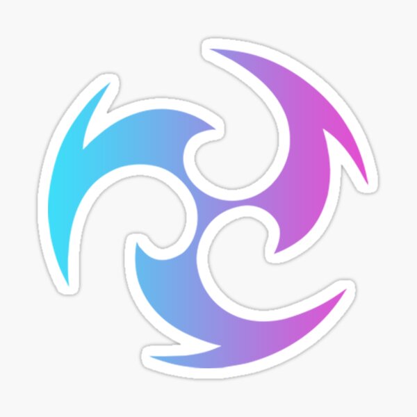 "Genshin Impact Elements - Cryo" Sticker by GoldenDov | Redbubble