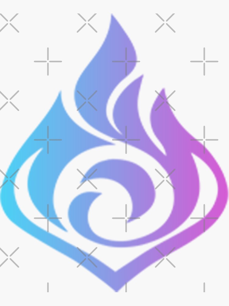 "Genshin Impact Elements - Pyro" Sticker by GoldenDov | Redbubble