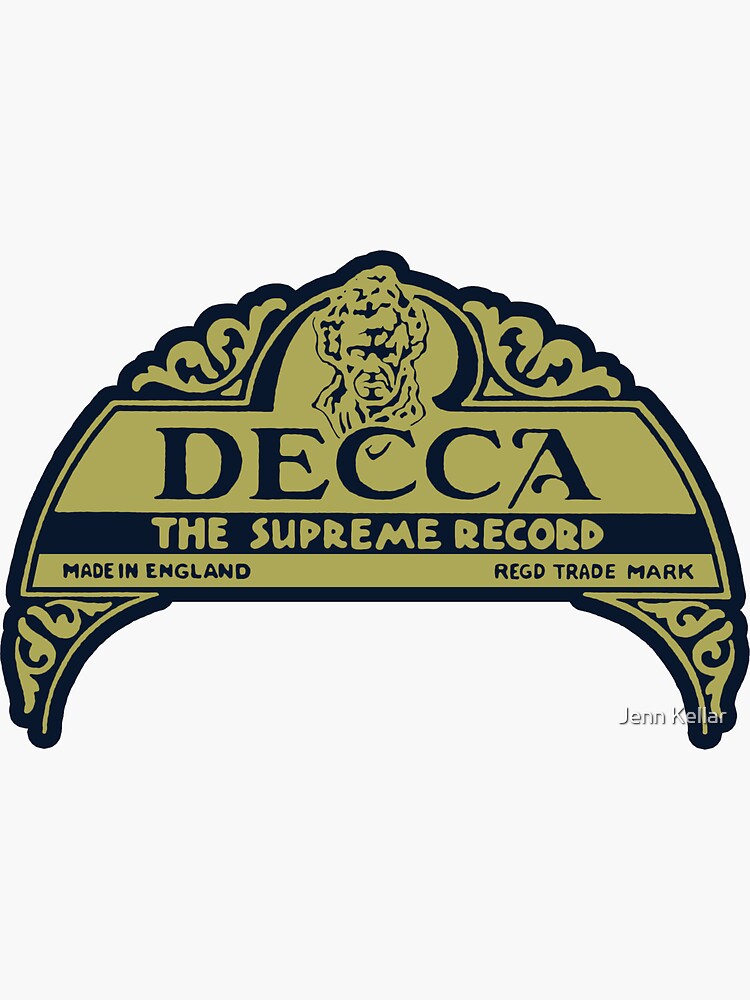 "Decca Label 1929" Sticker for Sale by Jenn Kellar | Redbubble