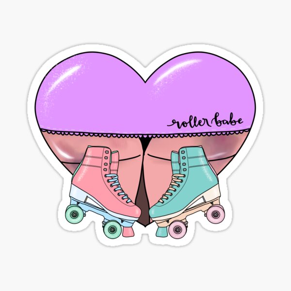 "Roller Babe bruised behind" Sticker for Sale by LilsLines | Redbubble