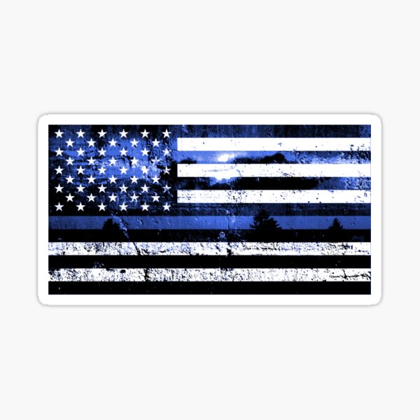 "Thin Blue Line " Sticker for Sale by MaverickTs | Redbubble