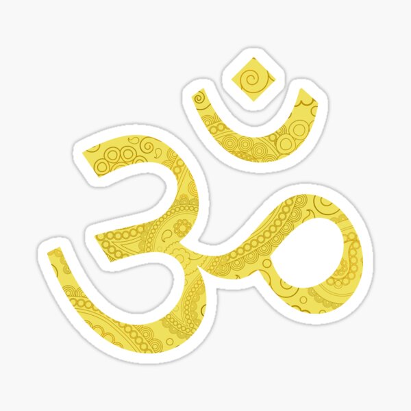 "Om (Aum, ॐ) Symbol - Gold" Sticker by designite | Redbubble