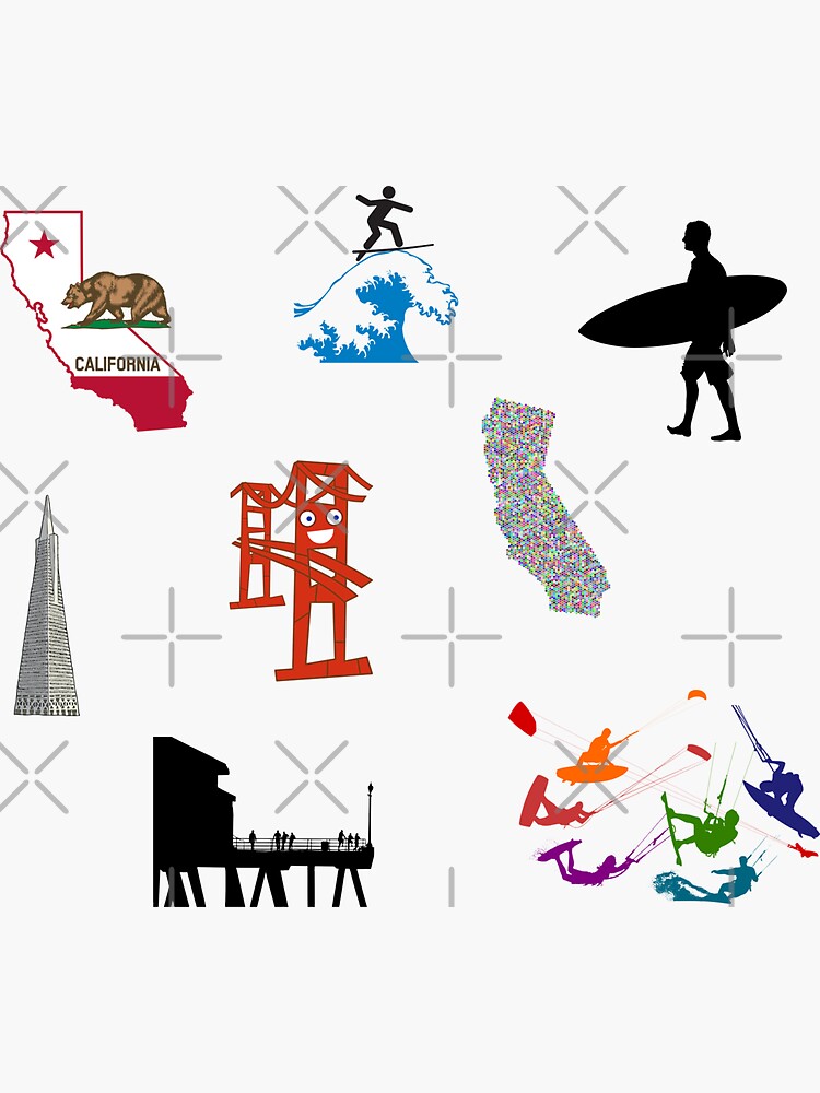 "Cali Pack Stickers" Sticker by GabryNY | Redbubble