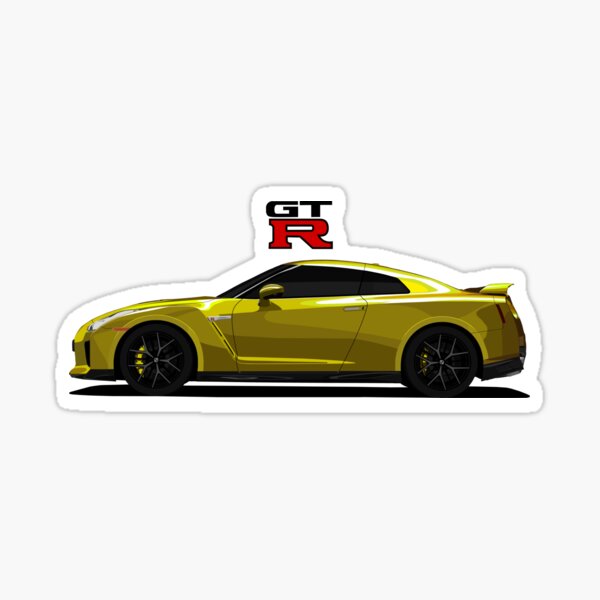 "Nissan R35 GTR" Sticker for Sale by AUTO-ILLUSTRATE | Redbubble