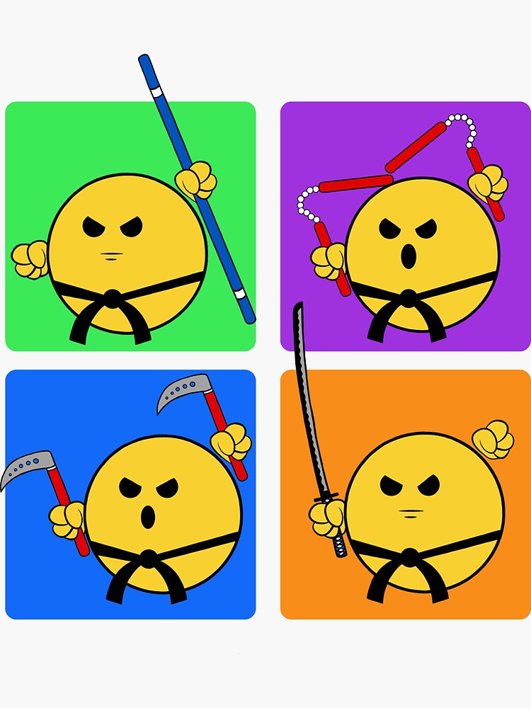 "Karate Emoticons" Sticker for Sale by mrtialrtsncrfts | Redbubble
