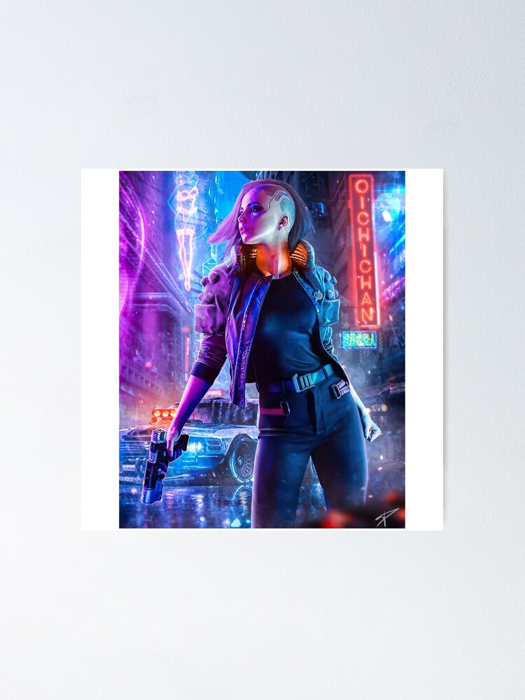 "The cyber police girl" Poster for Sale by DigitalAnime | Redbubble