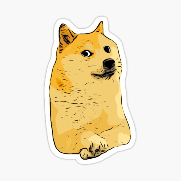 "Doge MEME" Sticker for Sale by Moedesigns | Redbubble