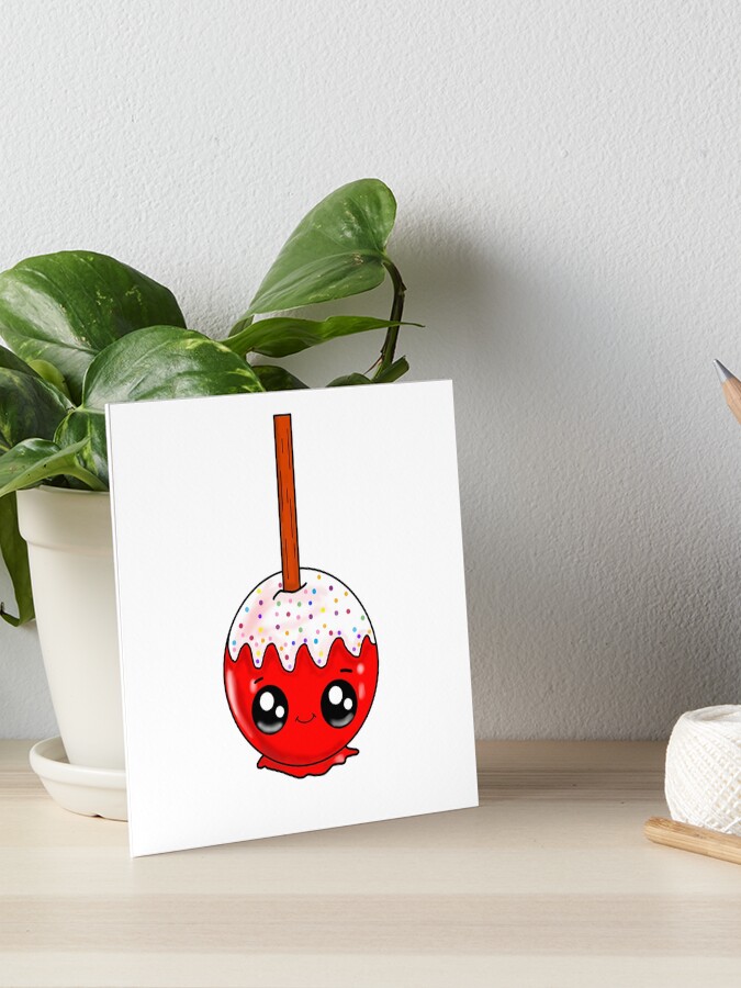 "Cute toffee apple candy apple animated character " Art Board Print for ...