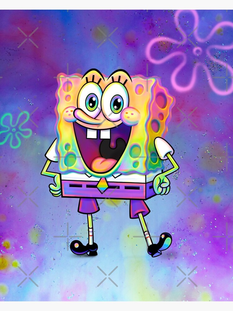 "Violet Spongebob " Sticker for Sale by Ladyvml | Redbubble