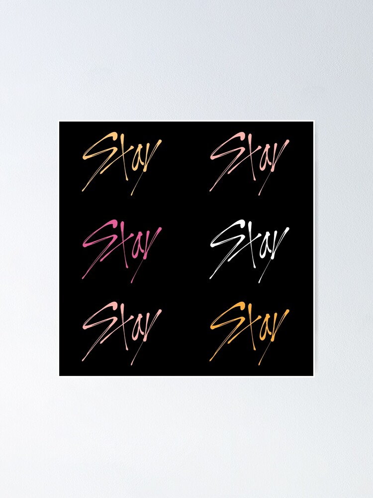 "STRAY KIDS STAY Fandom Logo Font Pack PINK PEACH" Poster by SugarSaint ...