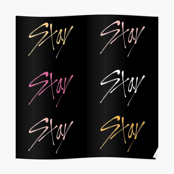 "STRAY KIDS STAY Fandom Logo Font Pack PINK PEACH" Poster by SugarSaint ...
