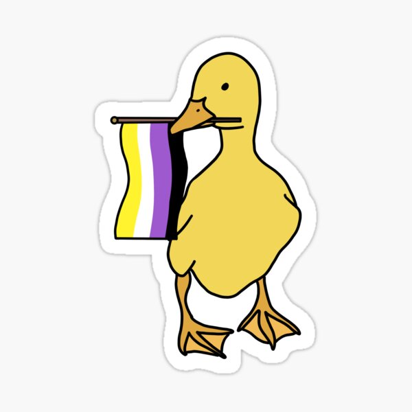 "Non-Binary Pride Duck" Sticker for Sale by leenbeef | Redbubble