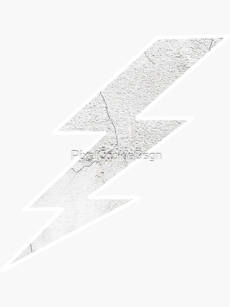 "White texture flower lightning bolt " Sticker for Sale by ...