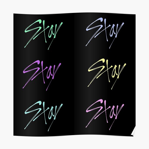 "STRAY KIDS STAY Fandom Logo Schriftpaket PASTEL Blue PINK Green ...