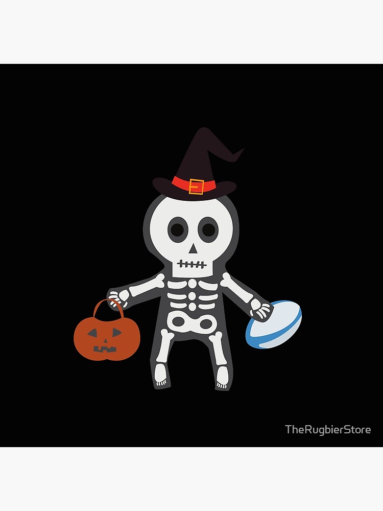 "Skeleton Halloween Rugby" Poster for Sale by TheRugbierStore | Redbubble