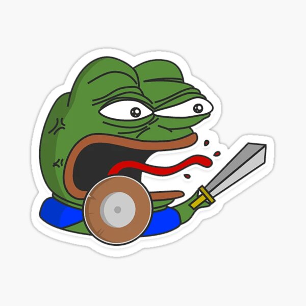 "Pepe the frog meme angry" Sticker for Sale by Omeris | Redbubble