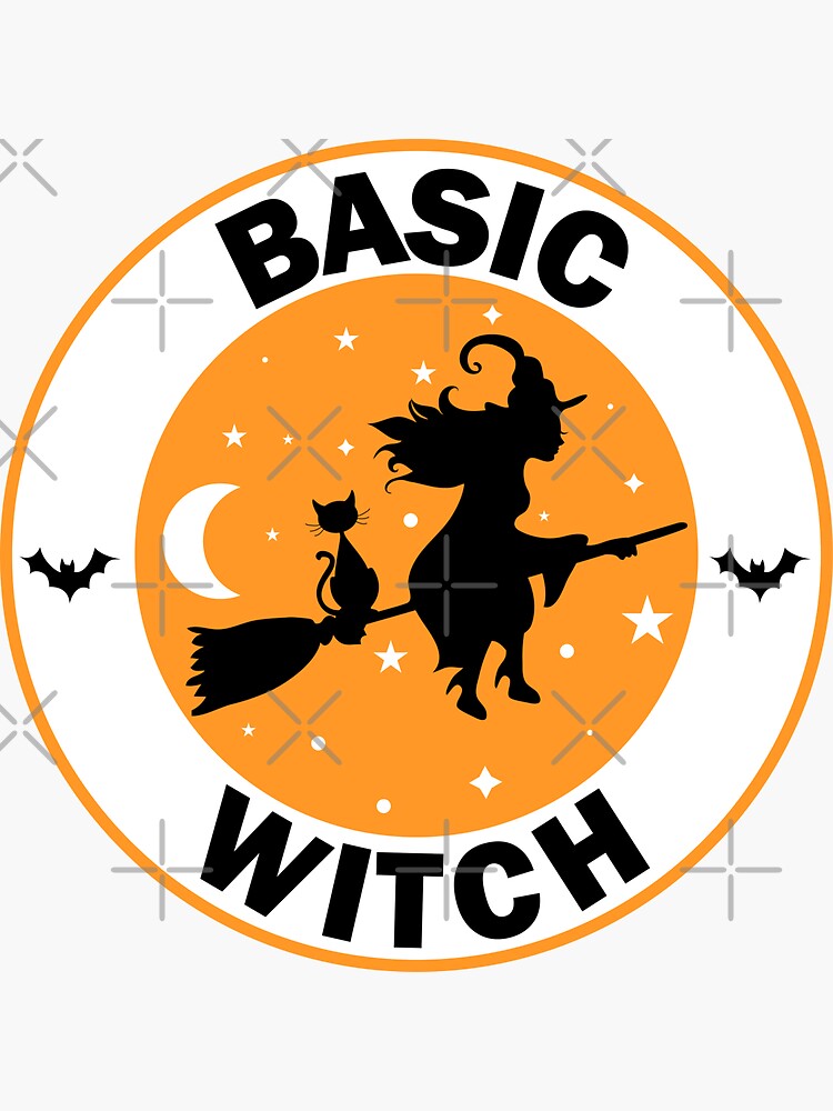 "Basic witch" Sticker for Sale by emelinepons | Redbubble