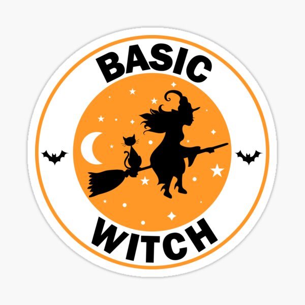 "Basic witch" Sticker for Sale by emelinepons | Redbubble