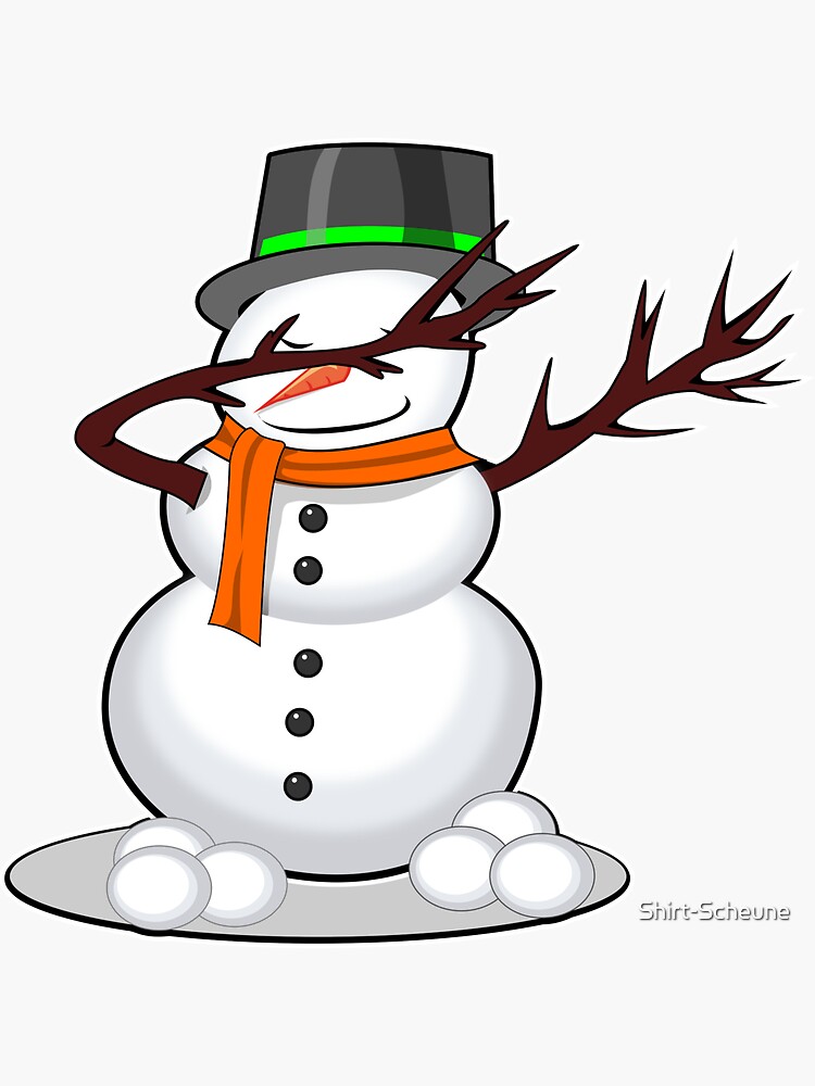 "Snowman Dab Dance" Sticker for Sale by Shirt-Scheune | Redbubble