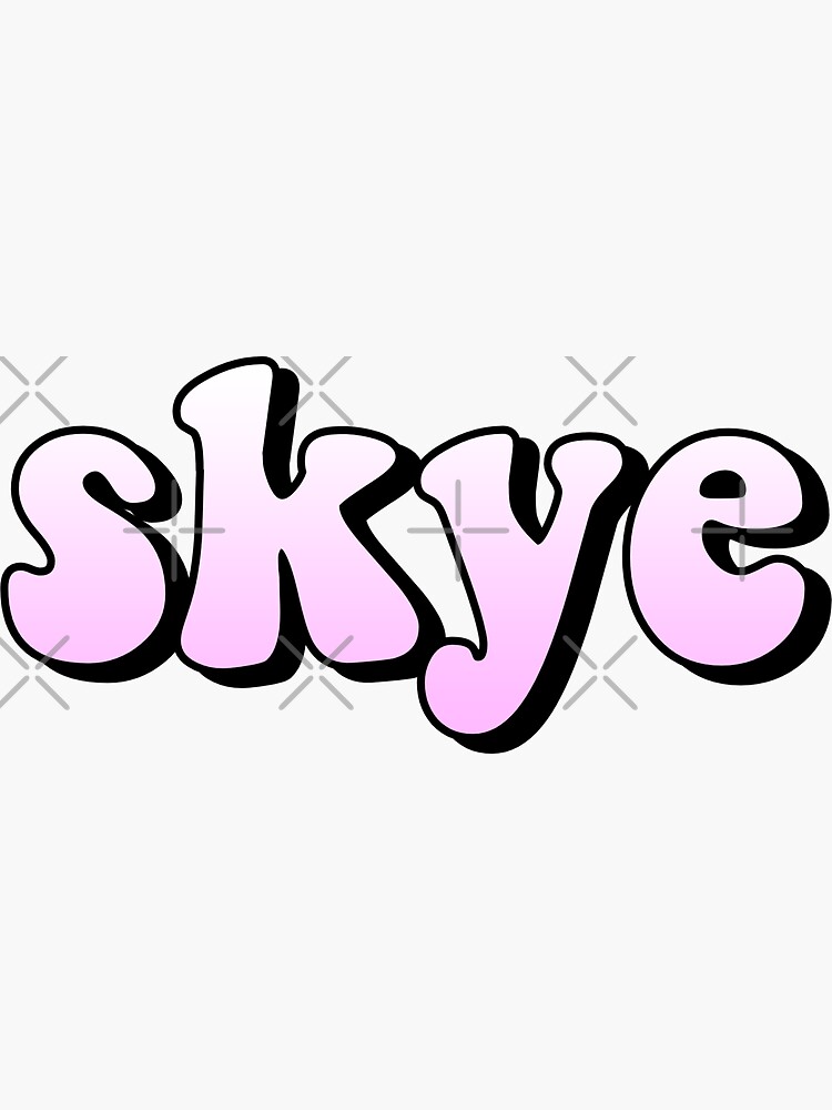 "aesthetic pastel pink gradient skye name" Sticker for Sale by ...