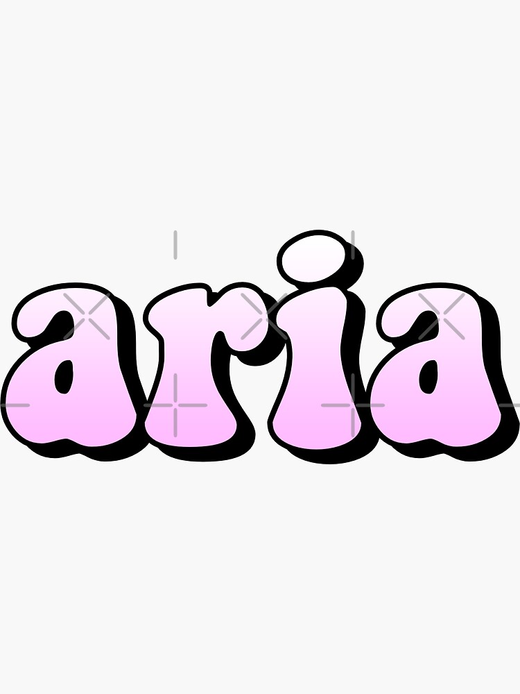 "aesthetic pastel pink gradient aria name" Sticker for Sale by ...