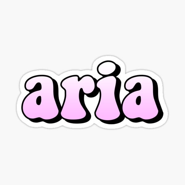 "aesthetic pastel pink gradient aria name" Sticker for Sale by ...