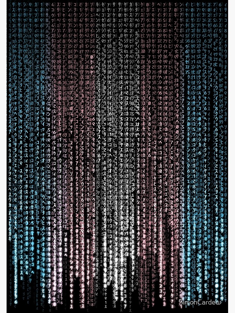 "'Digital Rain' Matrix Code Transgender Flag - T-shirts, stickers etc ...