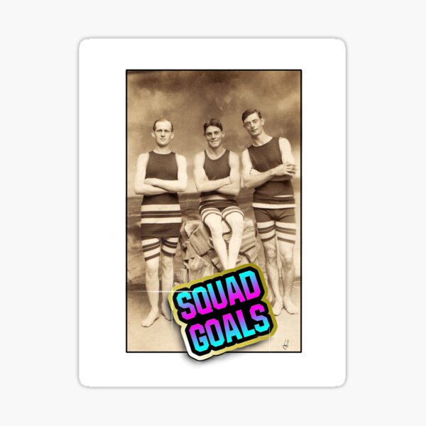 "Squad Goals" Sticker for Sale by MoustacheArt | Redbubble
