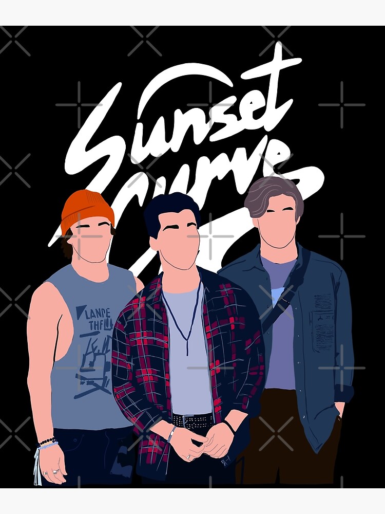 "Sunset Curve Julie and the Phantoms minimalist band with logo" Art ...