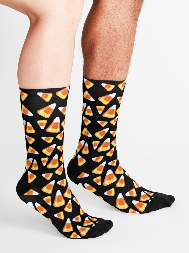 "Candy corn artwork, fun Halloween pattern" Socks by hollycooper ...