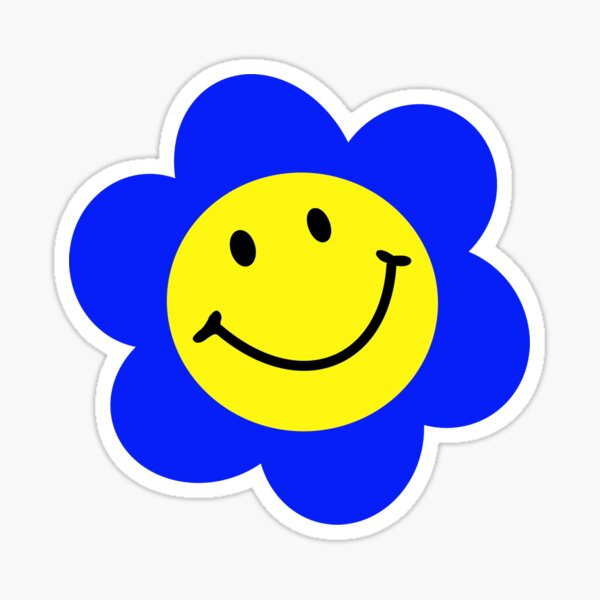 "blue indie flower" Sticker for Sale by sistermoiyaa | Redbubble