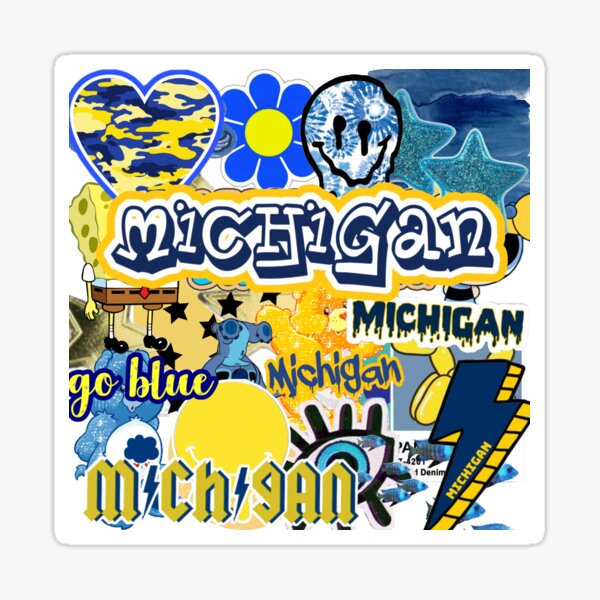 "Michigan collage " Sticker for Sale by Koidesigns | Redbubble