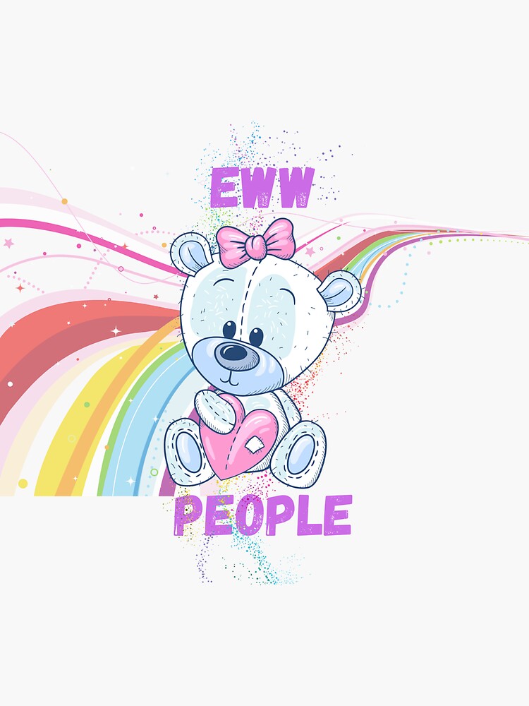 "Eww People!" Sticker for Sale by terabarth | Redbubble