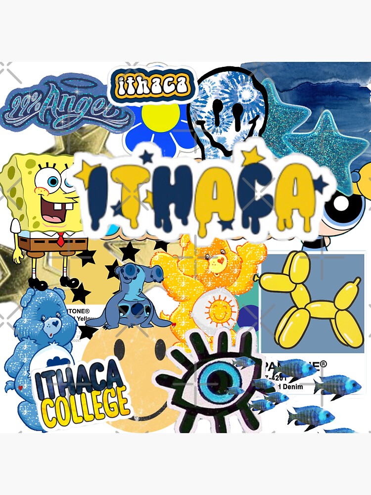 "Ithaca collage " Sticker by Koidesigns | Redbubble