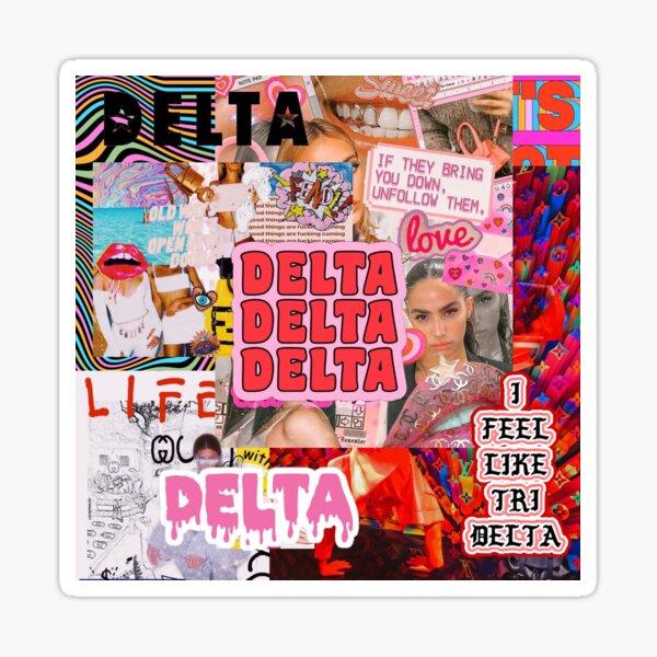 "Delta collage" Sticker by Koidesigns | Redbubble