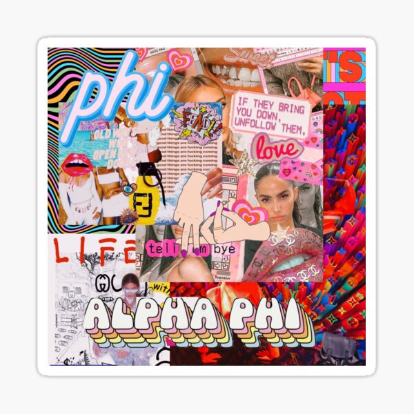 "Alpha collage " Sticker for Sale by Koidesigns | Redbubble