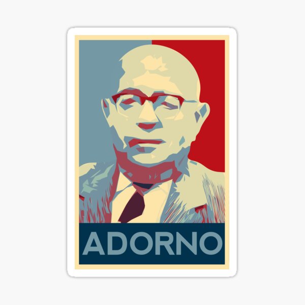 "Theodor Adorno poster" Sticker for Sale by SozioNiko | Redbubble