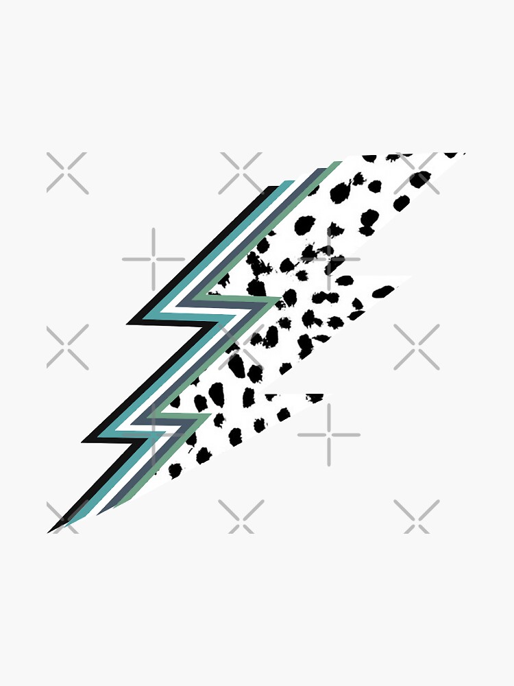 "blue aesthetic lighting bolt" Sticker by kaykiser | Redbubble