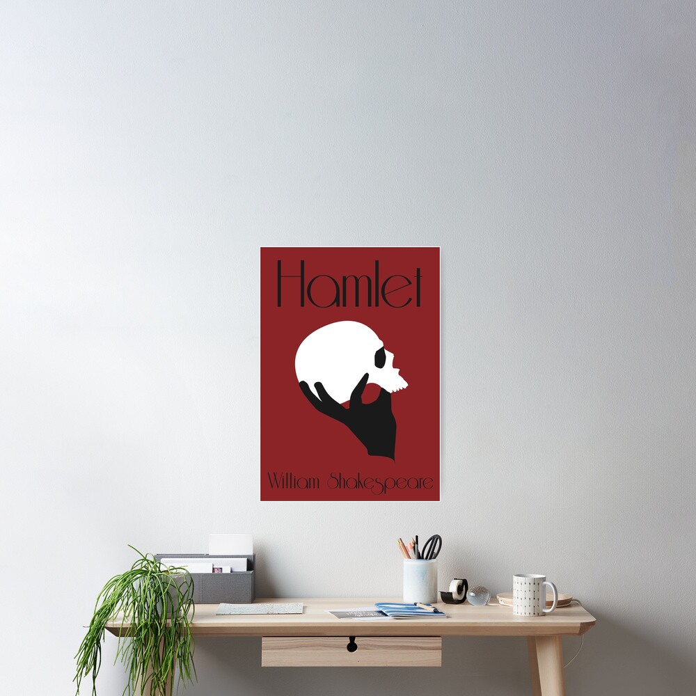 "Minimalist Shakespeare Poster - Hamlet (Red)" Poster for Sale by ...