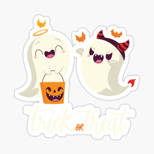 "Cute Scary Halloween" Sticker for Sale by RoarGraphicTee | Redbubble