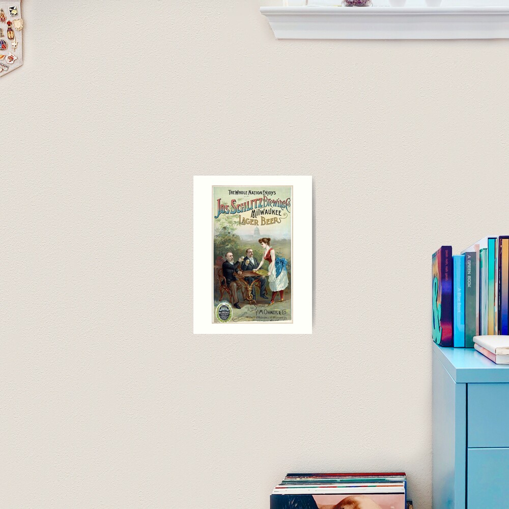 "Vintage Joseph Schlitz Brewing Company Lager Beer" Art Print by ...