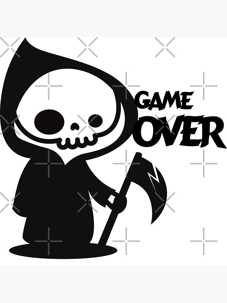 "Game Over Grim Reaper" Sticker by NYCVinylDecal | Redbubble
