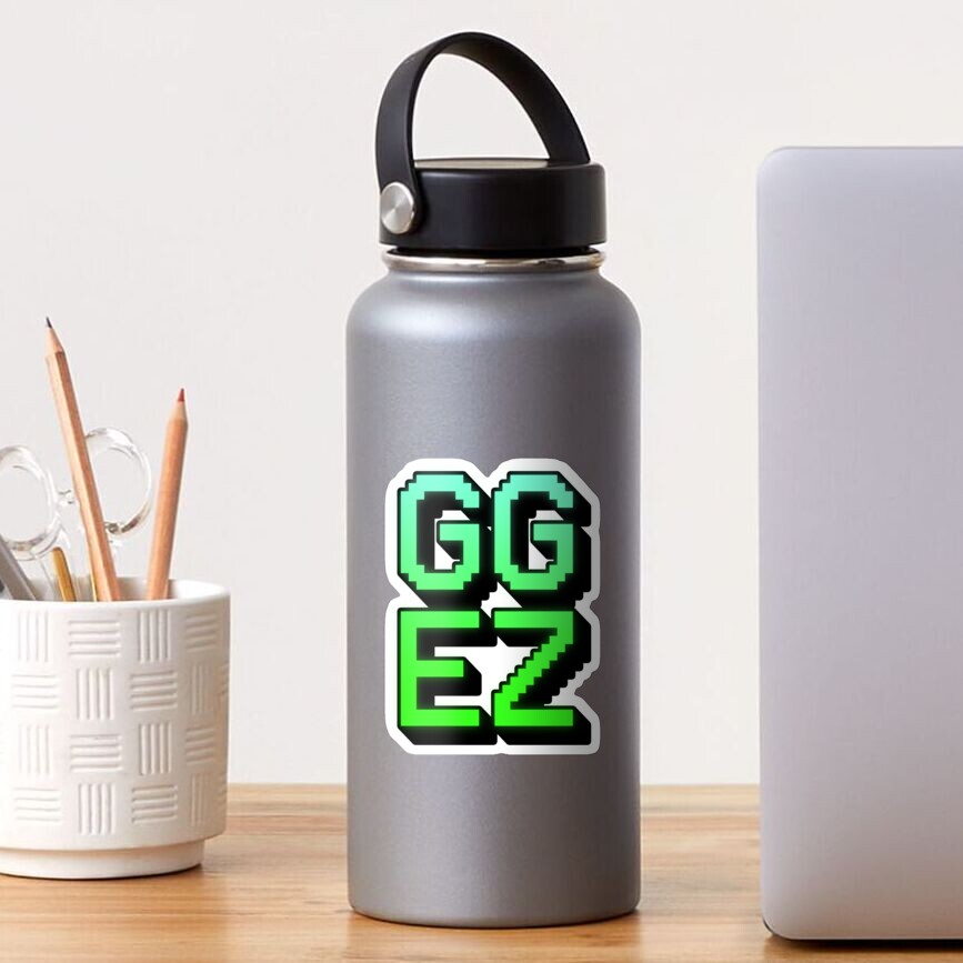 "GG EZ Gamer Green Console Player" Sticker for Sale by sharedipmemes ...