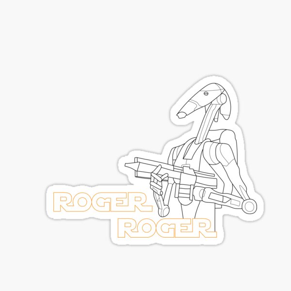 "Roger Roger" Sticker for Sale by gabygirl812 | Redbubble