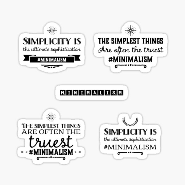 "Minimalism Essentialism Lifestyle Quotes Sticker Pack" Sticker by ...
