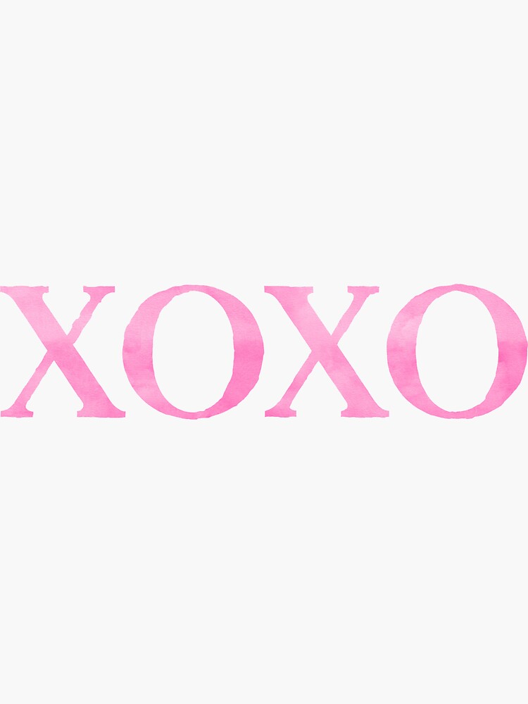 "XOXO Cute Pink Kisses Hugs" Sticker for Sale by sharedipmemes | Redbubble
