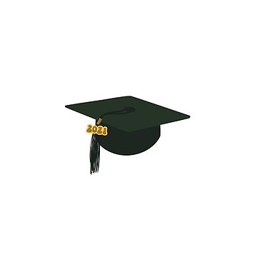 "2021 Dark Green Graduation Cap" Sticker for Sale by morgannling ...
